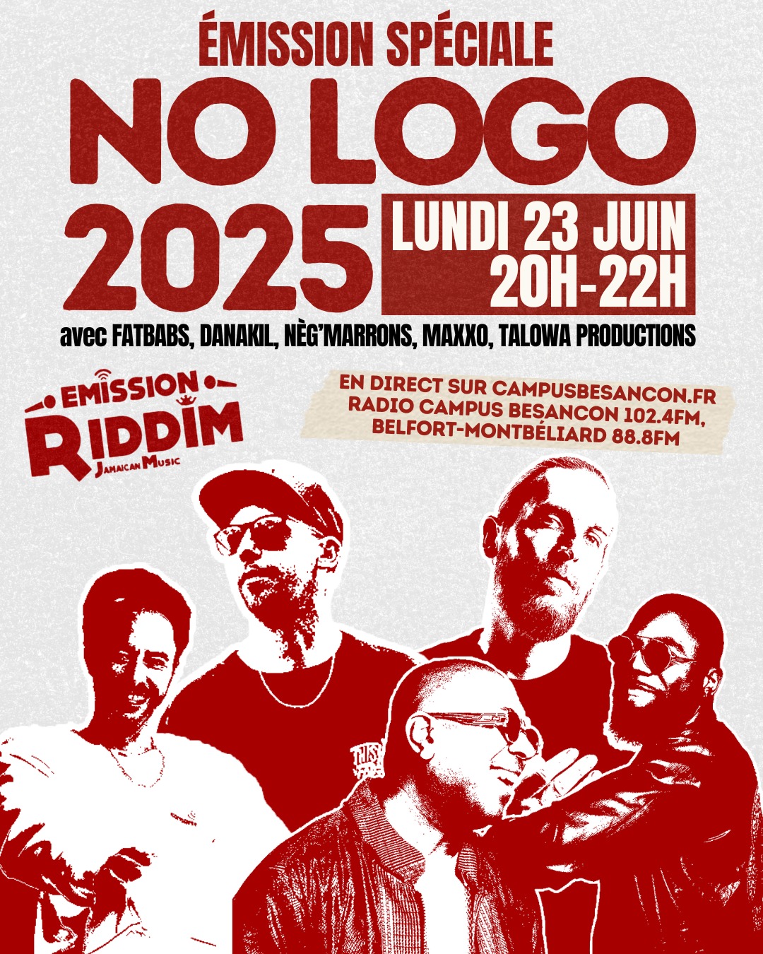 23-06-2025 / Emission RIDDIM spéciale No Logo Festival - Radio Campus ...